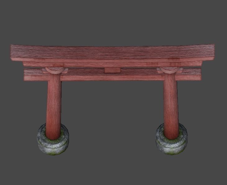 3D model torii1 wooden tori gate VR / AR / low-poly | CGTrader