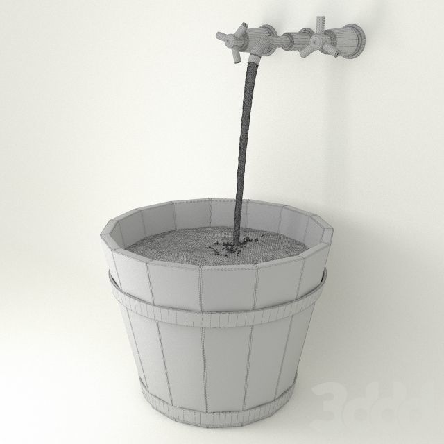 Bucket with water 3D model | CGTrader