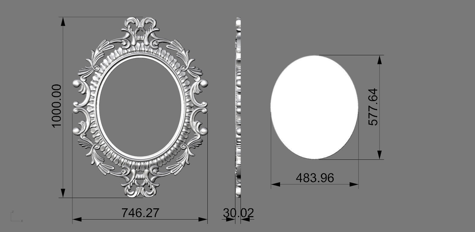 Mirror 3D model 3D printable | CGTrader