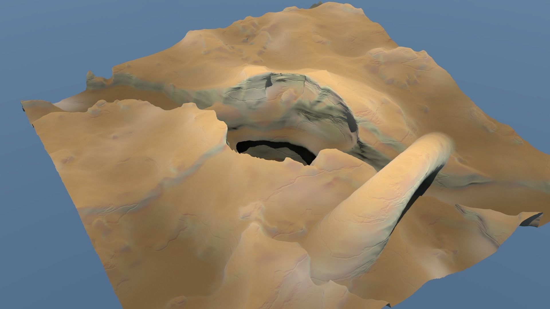The Abyss desert island in middle of ocean 3D model | CGTrader