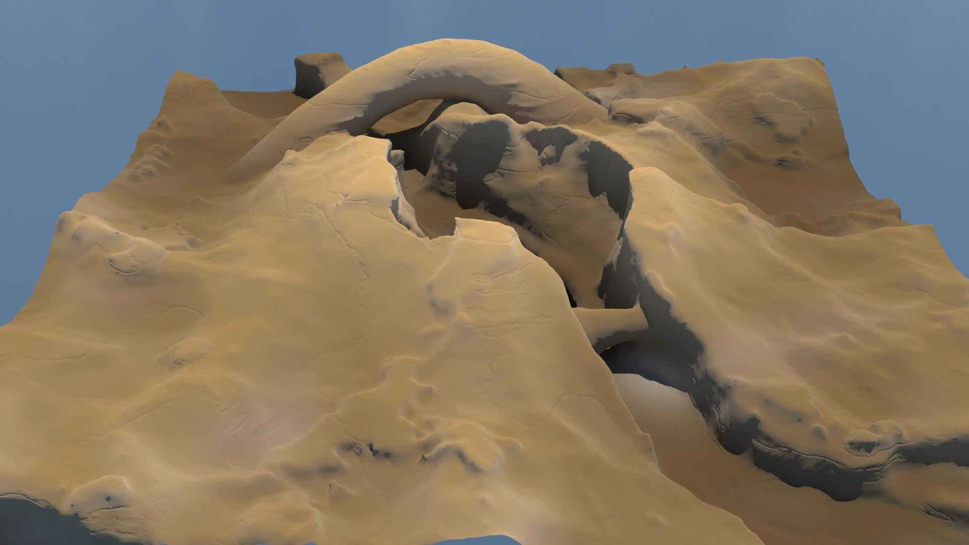 The Abyss desert island in middle of ocean 3D model | CGTrader