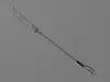 3D model Low Poly Bloodforge Guandao - Chinese Polearm - Game Ready PBR ...