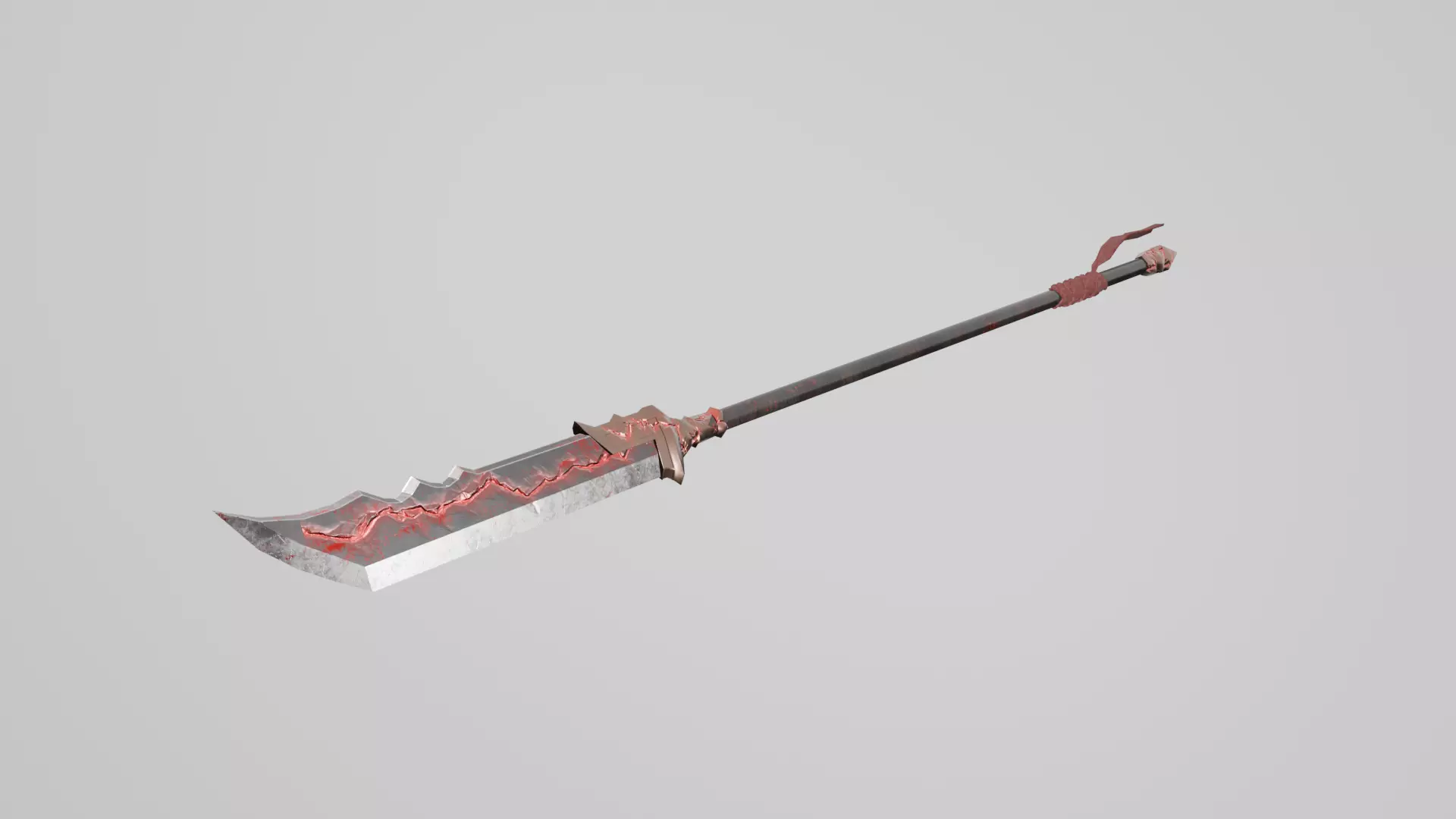 3D model Low Poly Bloodforge Guandao - Chinese Polearm - Game Ready PBR ...
