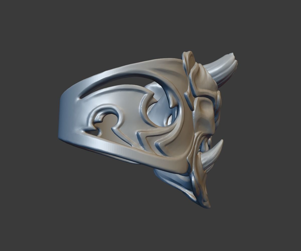 Demon ring 3D model 3D printable | CGTrader