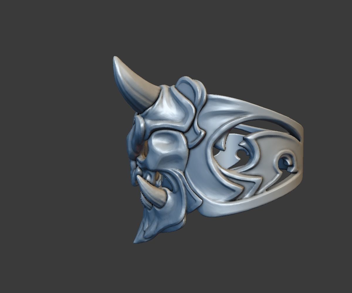 Demon ring 3D model 3D printable | CGTrader