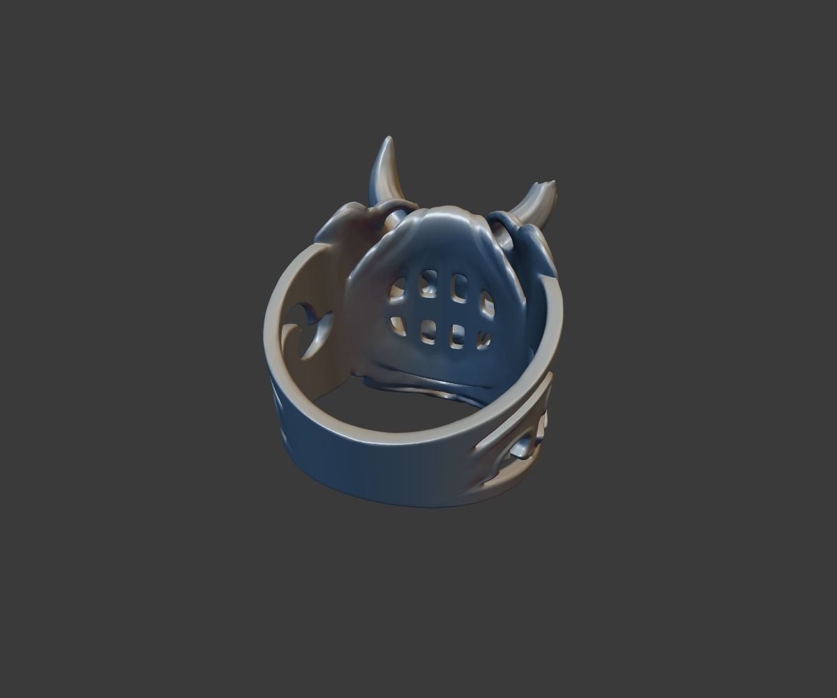 Demon ring 3D model 3D printable | CGTrader