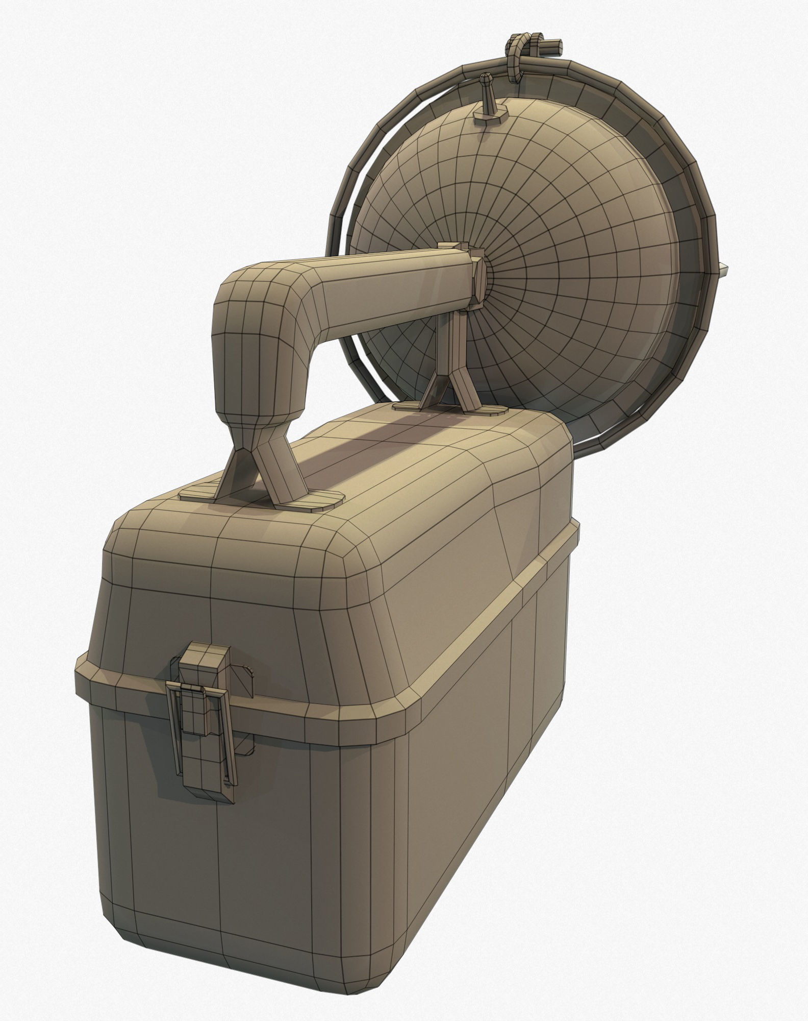 3D model Retro Flashlight Vintage Game Ready PBR Textures VR / AR / low ...