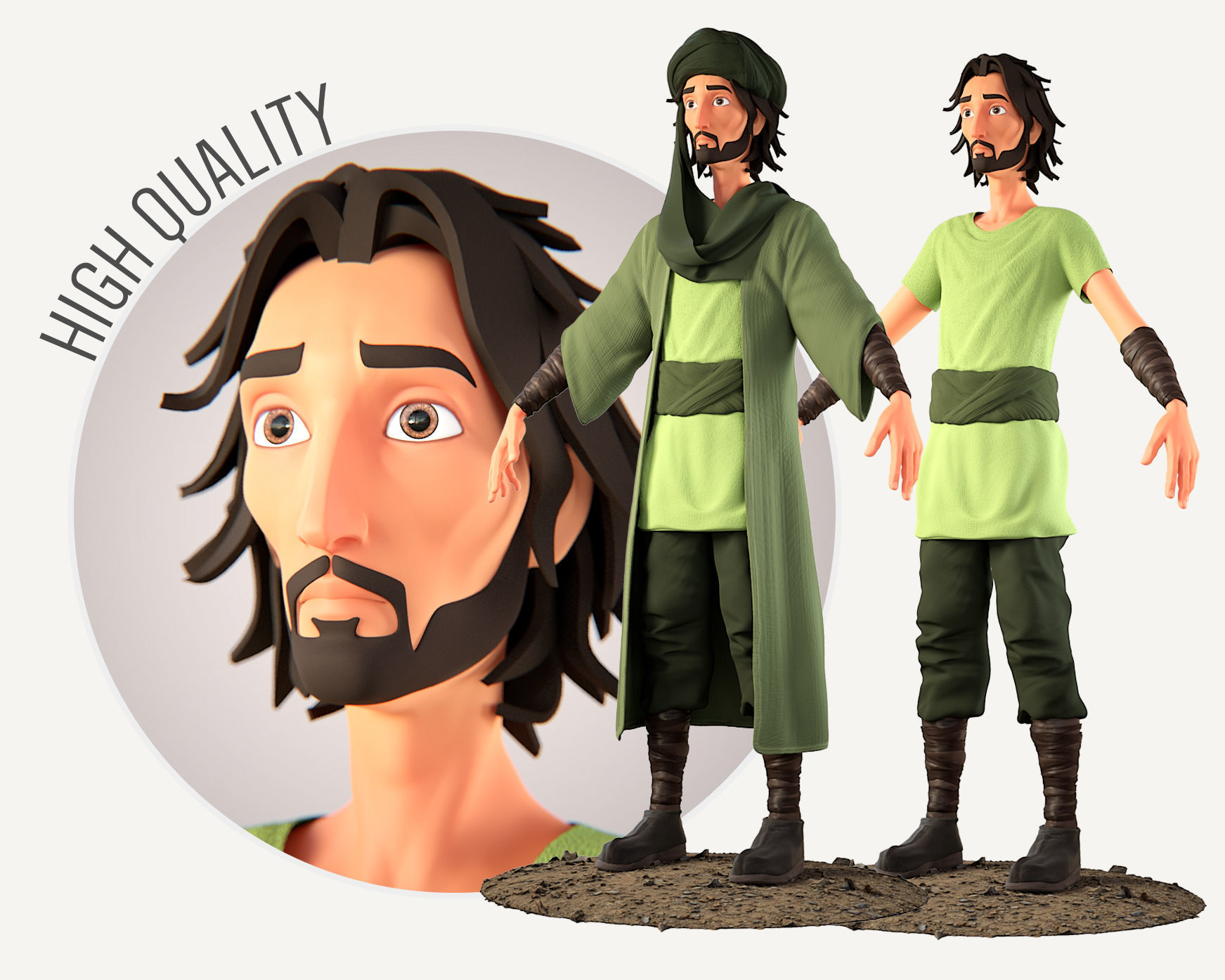 Muslim Arab Character 3D model | CGTrader