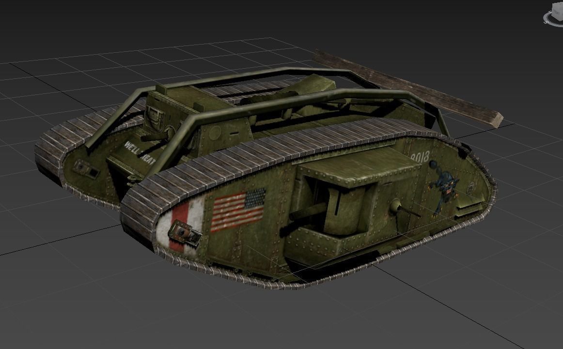 3D model World War 1 Mark IV Tank VR / AR / low-poly rigged | CGTrader