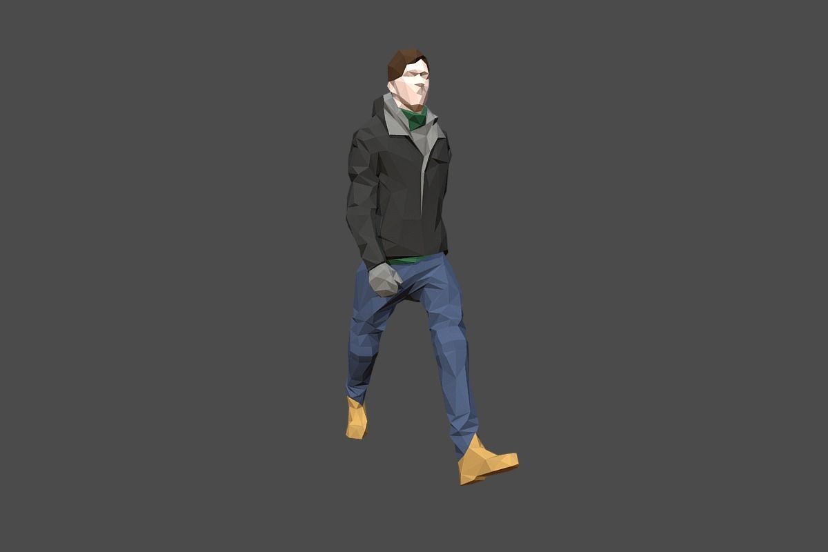 3D model Rigged Lowpoly Guy VR / AR / low-poly rigged animated | CGTrader