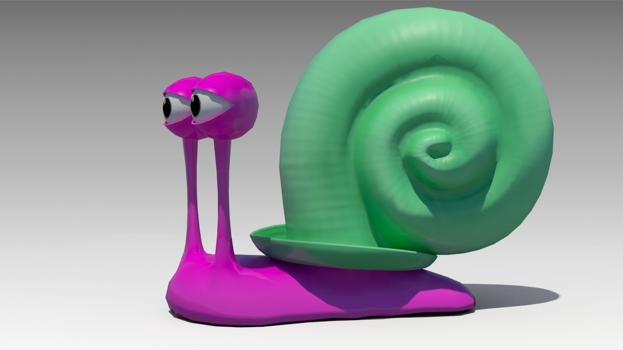 3D model Snail Toon Animated VR / AR / low-poly rigged animated | CGTrader
