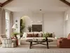 Cream Style Villa Living Room 3D Model Double Height Ceiling MAX 3D ...