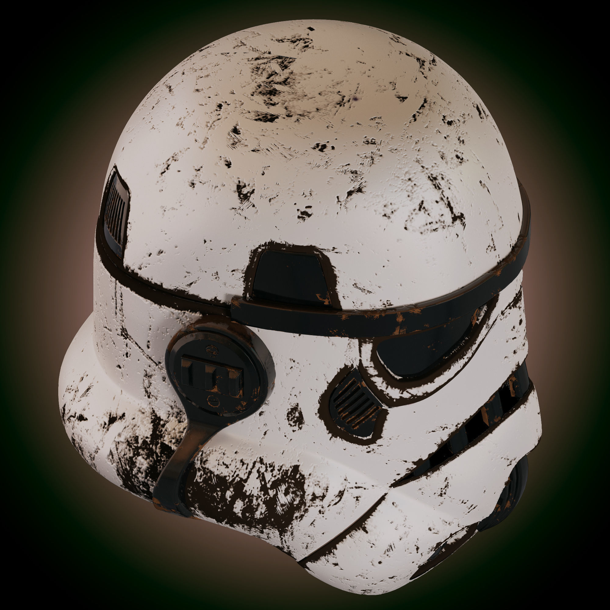 Star Wars Damaged stormtrooper helmet 3D model | CGTrader