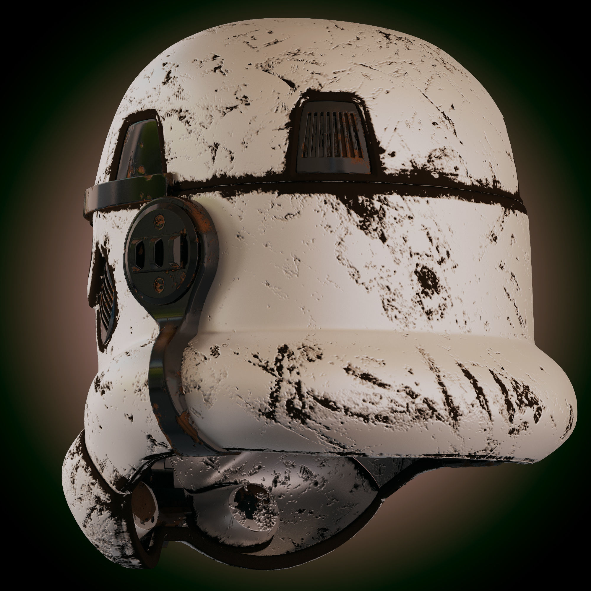 Star Wars Damaged stormtrooper helmet 3D model | CGTrader
