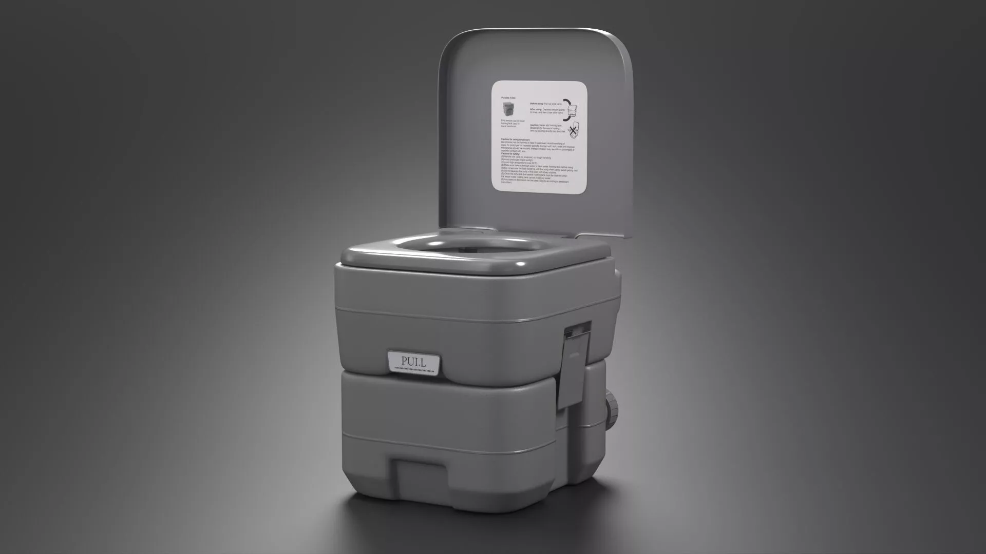 Compact Camping Toilet Gray 3D model | CGTrader