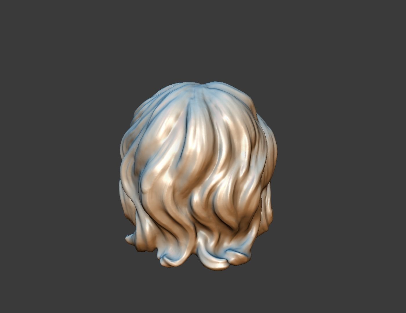 curly hair 3D model 3D printable | CGTrader