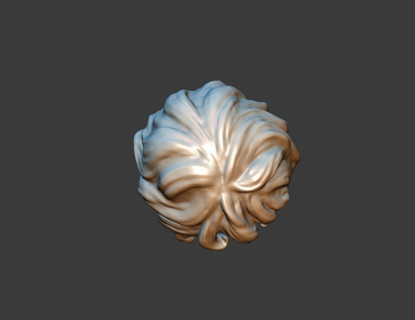 curly hair 3D model 3D printable | CGTrader