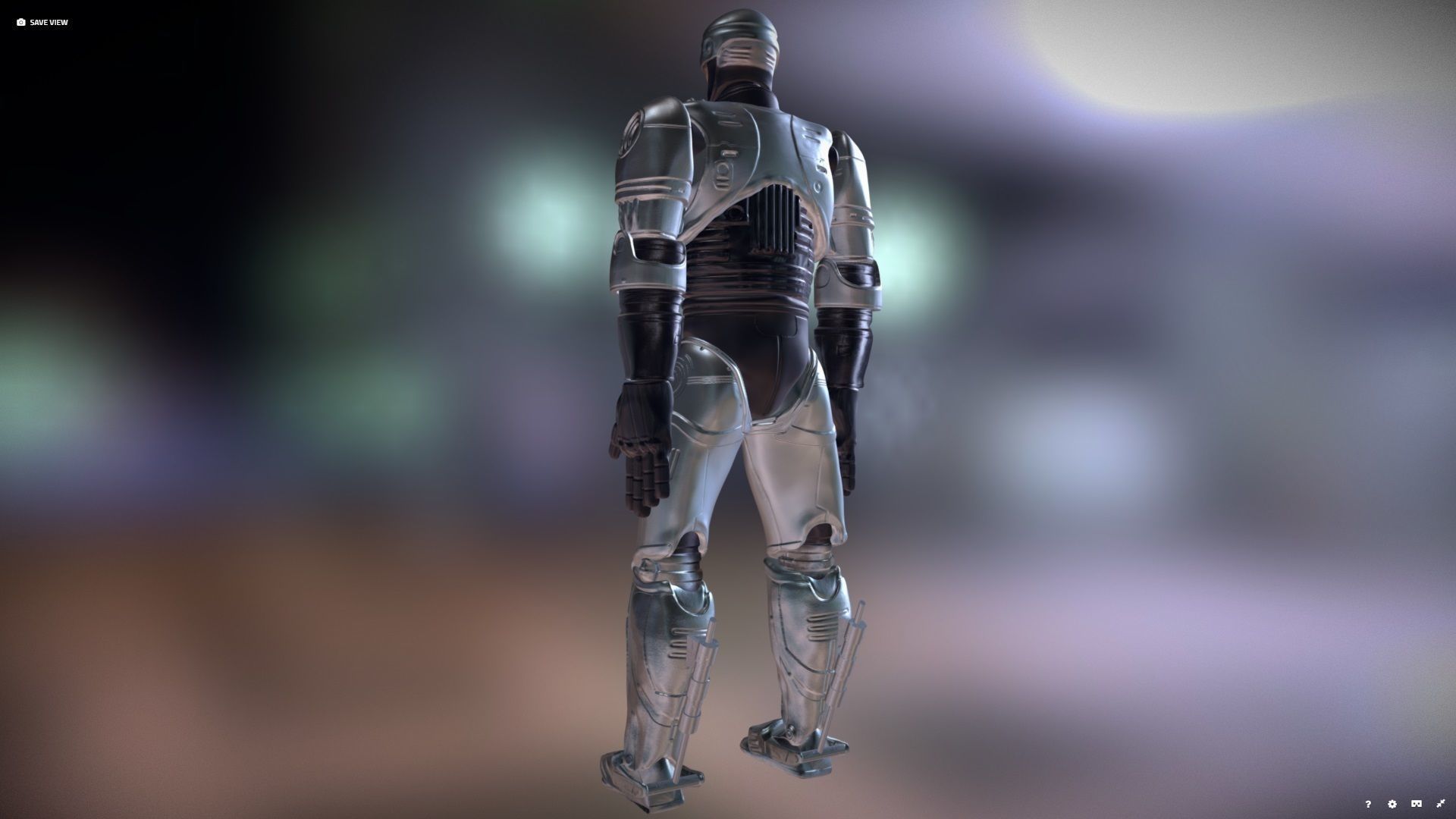 3D model Robocop silver robot suit VR / AR / low-poly | CGTrader