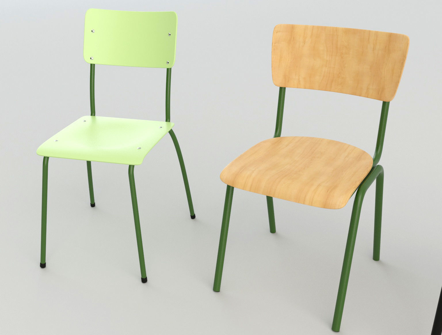 Classroom Chairs 1 3D model | CGTrader