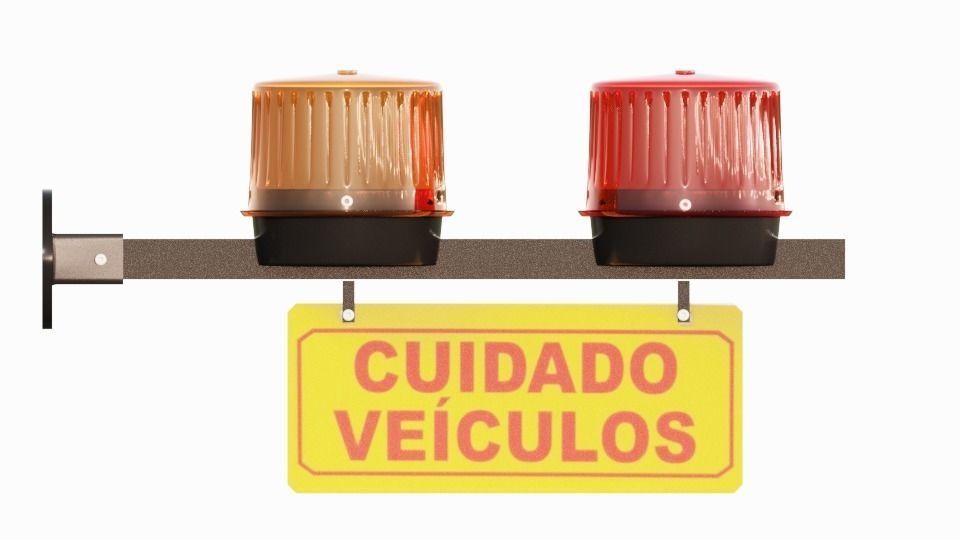 Garage exit sign warning free 3D model | CGTrader