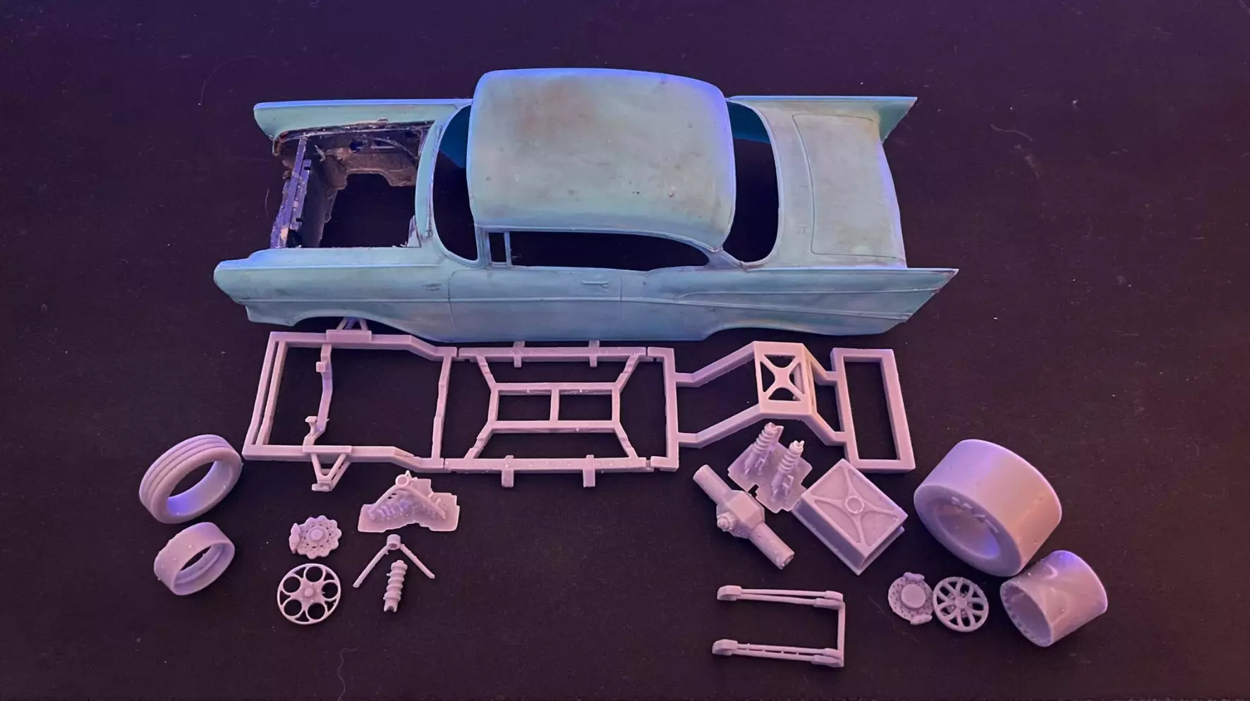 57 Bel air Pro Street FULL KIT chassis interior and Engine 3D model 3D ...