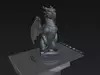 Stylized Standing Dragon Statue 3D model 3D printable | CGTrader