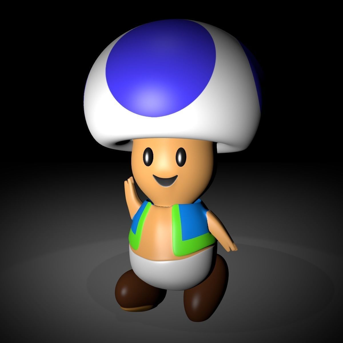 RIGGED Toad From Super Mario free 3D model rigged | CGTrader