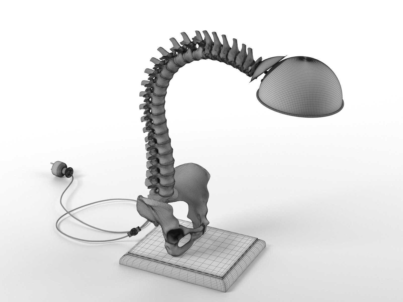 Spine Table Lamp 3D model | CGTrader