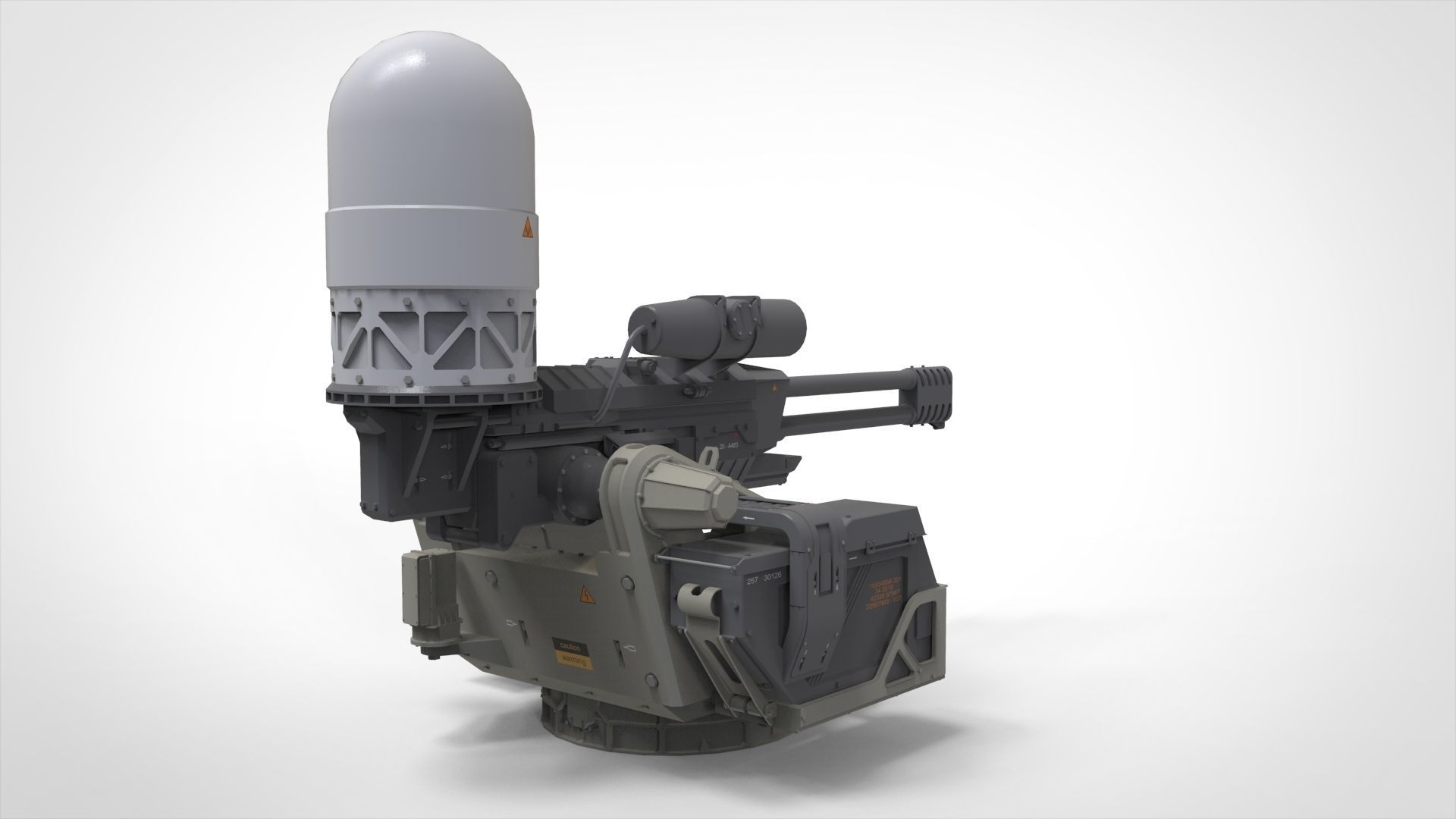turret 4 futuristic weapon 3D model | CGTrader