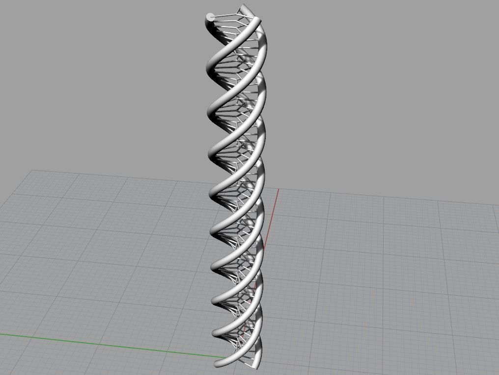 Triple Helix Structure free 3D model 3D printable | CGTrader