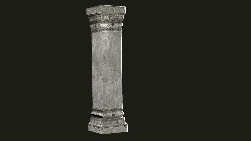 Low Poly Column Model stone free VR / AR / low-poly 3D model | CGTrader