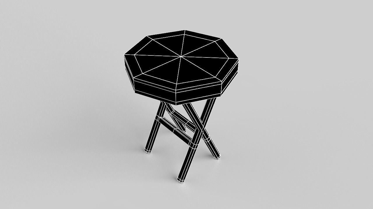 Hong Kong cartoon style Folding Chair free VR / AR / low-poly 3D model ...