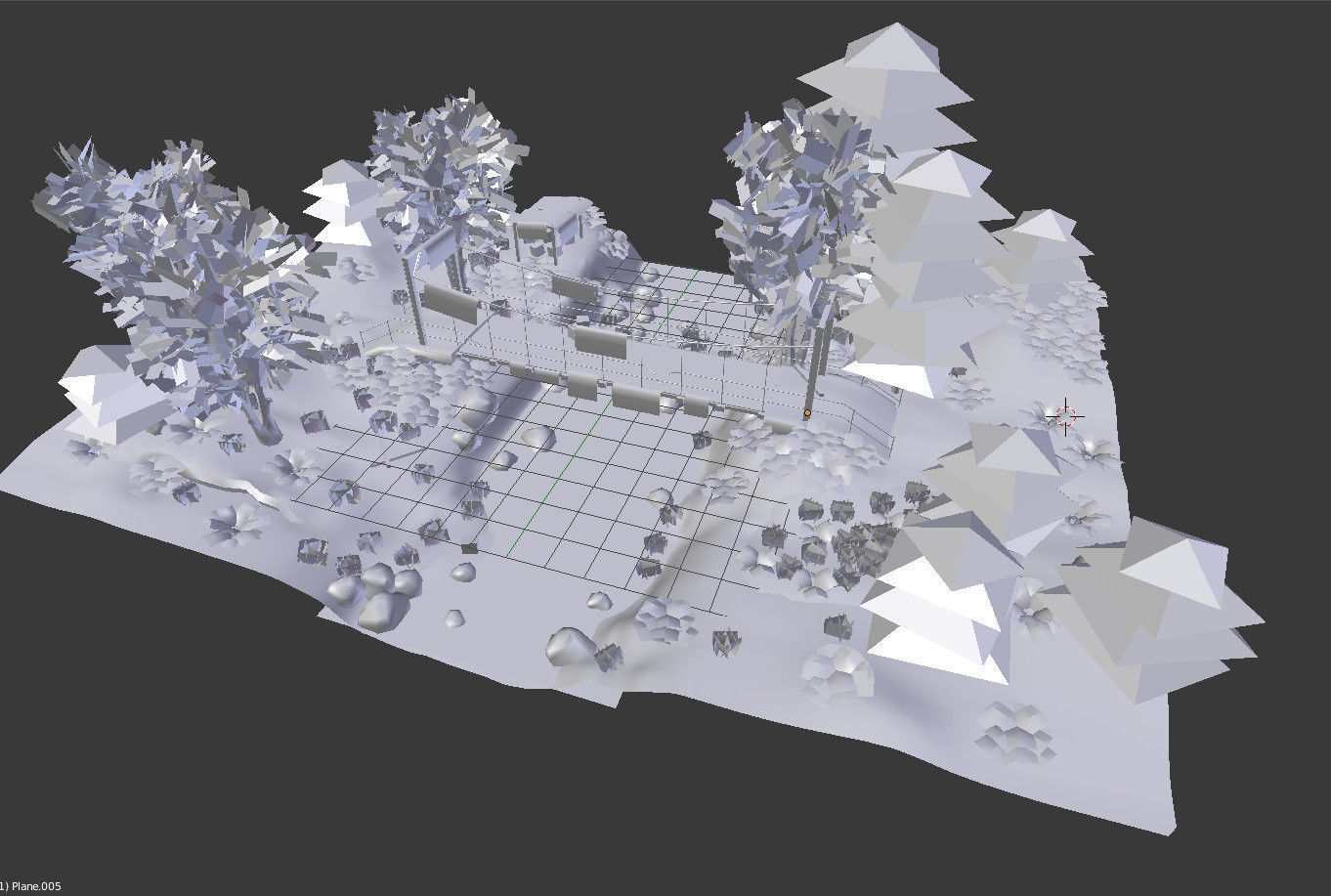 3D model low poly bridge scene VR / AR / low-poly | CGTrader