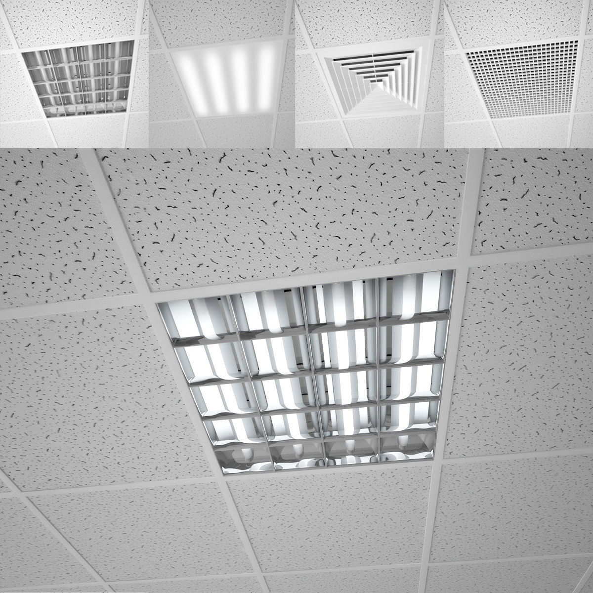Modular ceiling 3D model | CGTrader