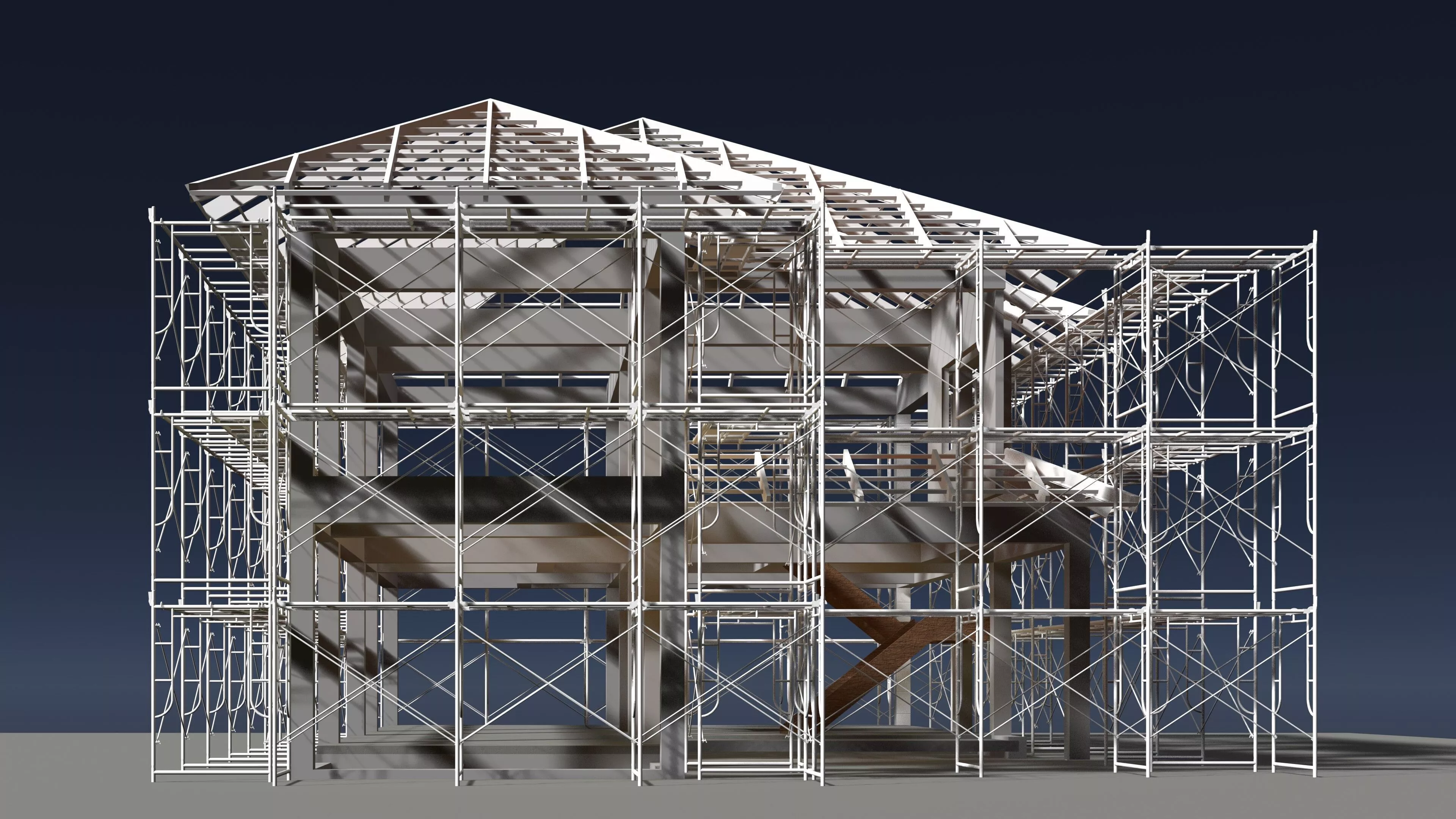 House under construction 26-08 3D model | CGTrader