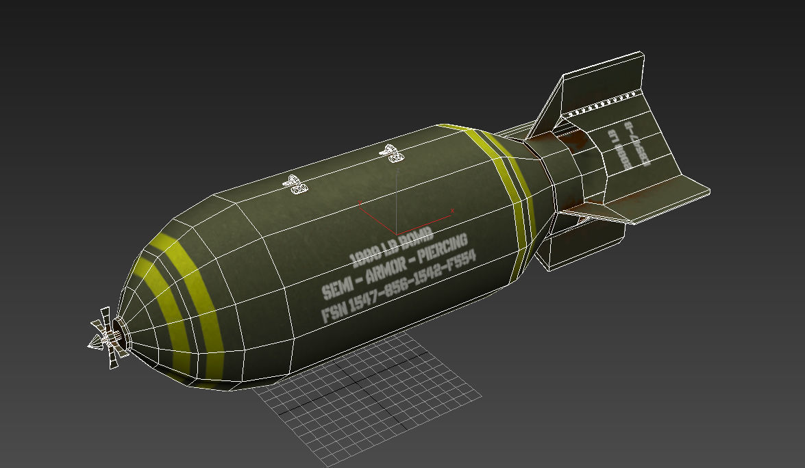 3D model Lowpoly Bomb military VR / AR / low-poly | CGTrader