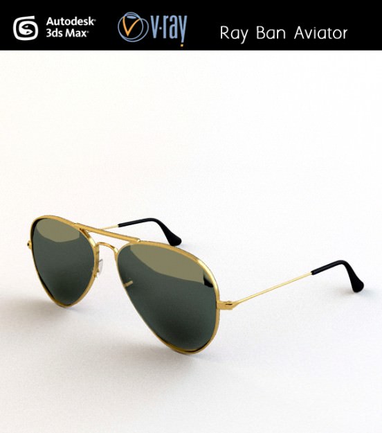 Ray ban Aviator 3D model | CGTrader