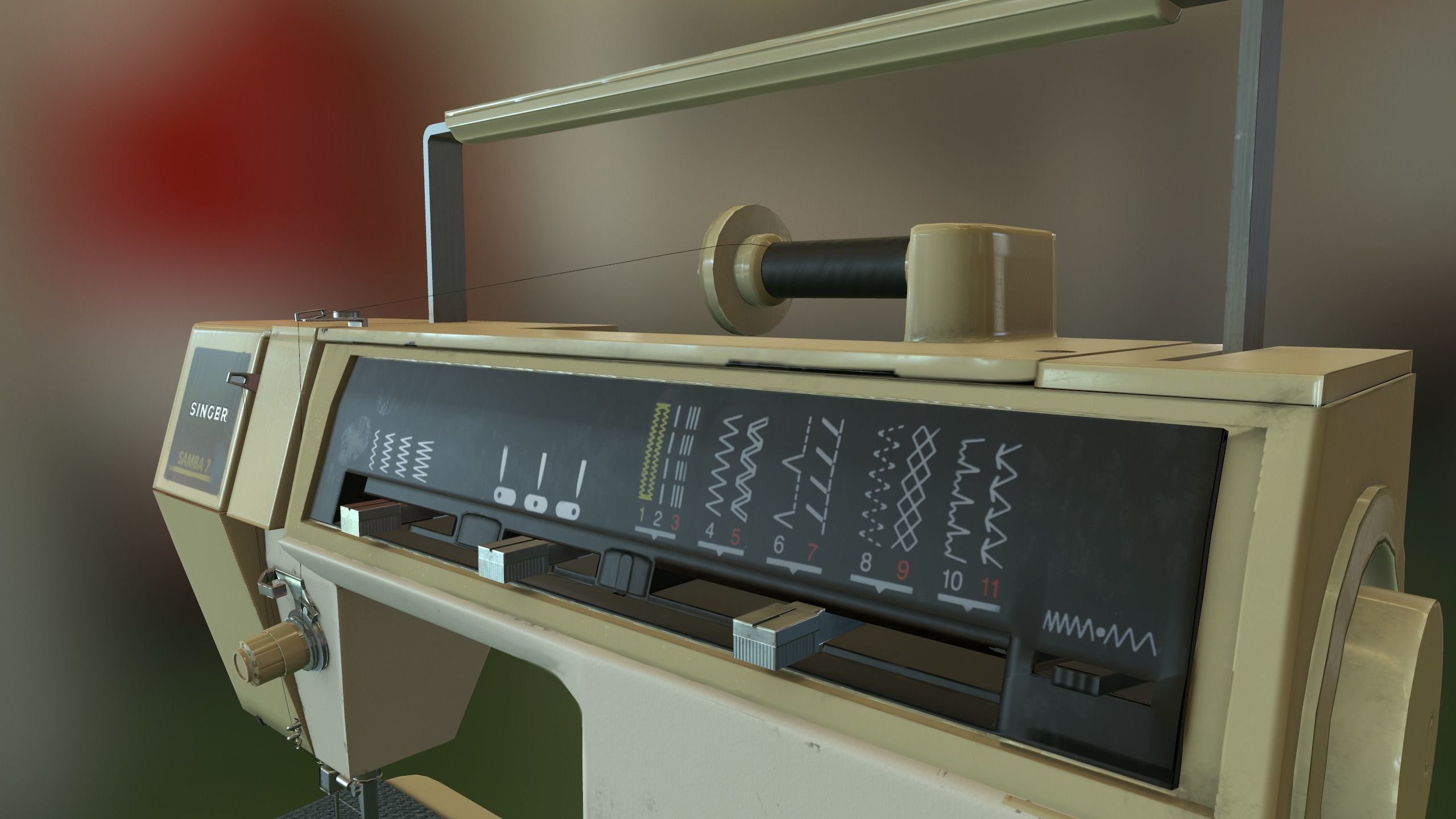 3D model Detailed Sewing Machine - PBR VR / AR / low-poly | CGTrader
