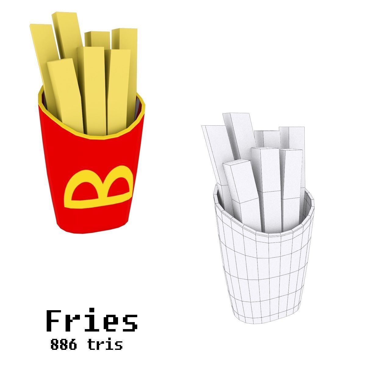 3D model Cartoony Food Items VR / AR / low-poly | CGTrader