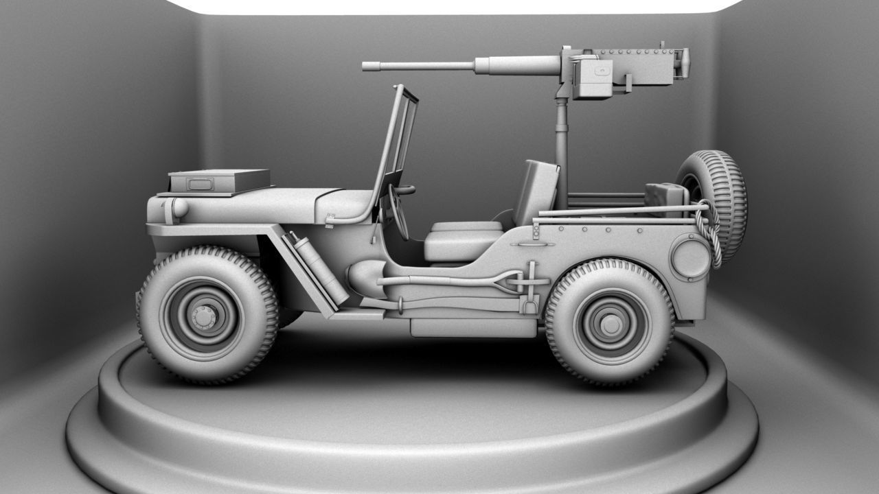 Sci - fi Jeep 3d model weapon vehicle gaming 3D model | CGTrader