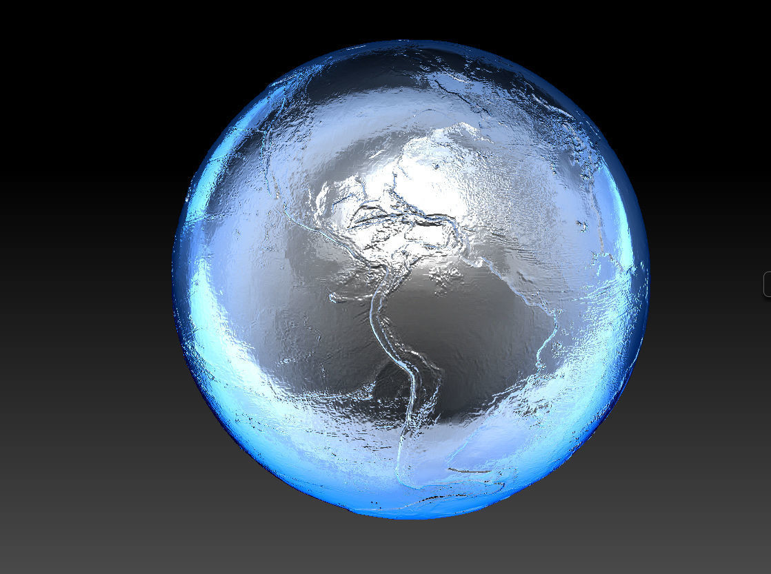 Planet Earth with 3d Topology 3D model | CGTrader