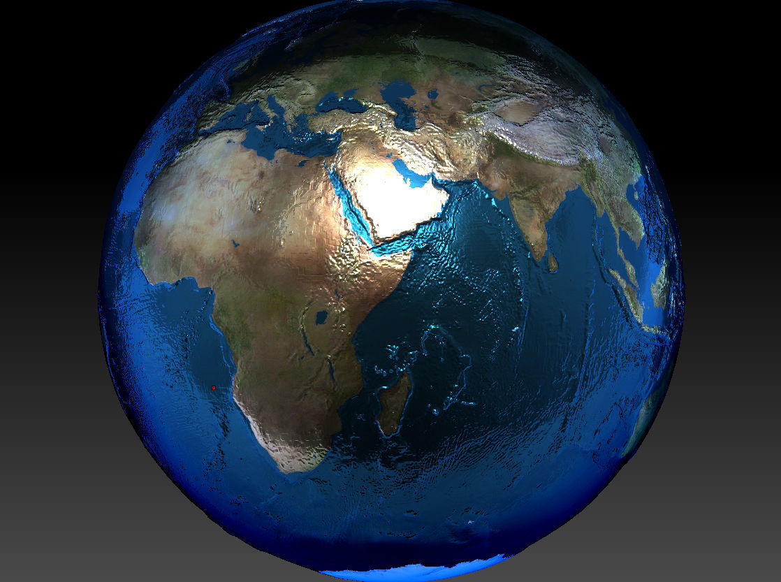 Planet Earth with 3d Topology 3D model | CGTrader