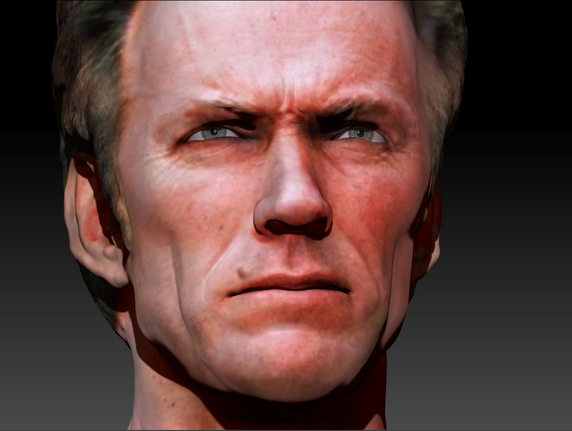 Clint Eastwood Model Bust for 3d Print 3D model 3D printable | CGTrader