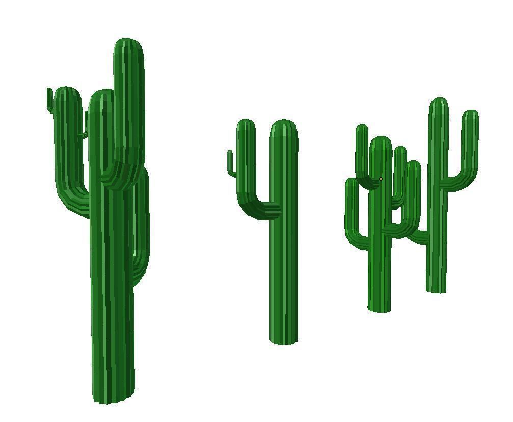 Low Poly Cactus 3D Model in desert free VR / AR / low-poly 3D model ...