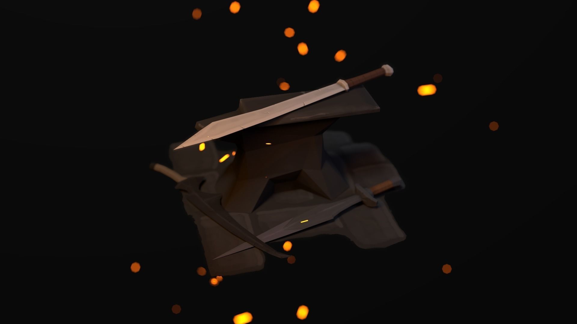 3D model Low Poly Stylized Swords Pack VR / AR / low-poly | CGTrader