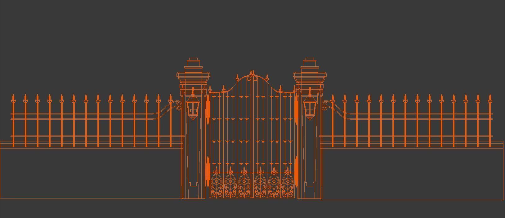 Metal Gate 3D Model 3D model | CGTrader