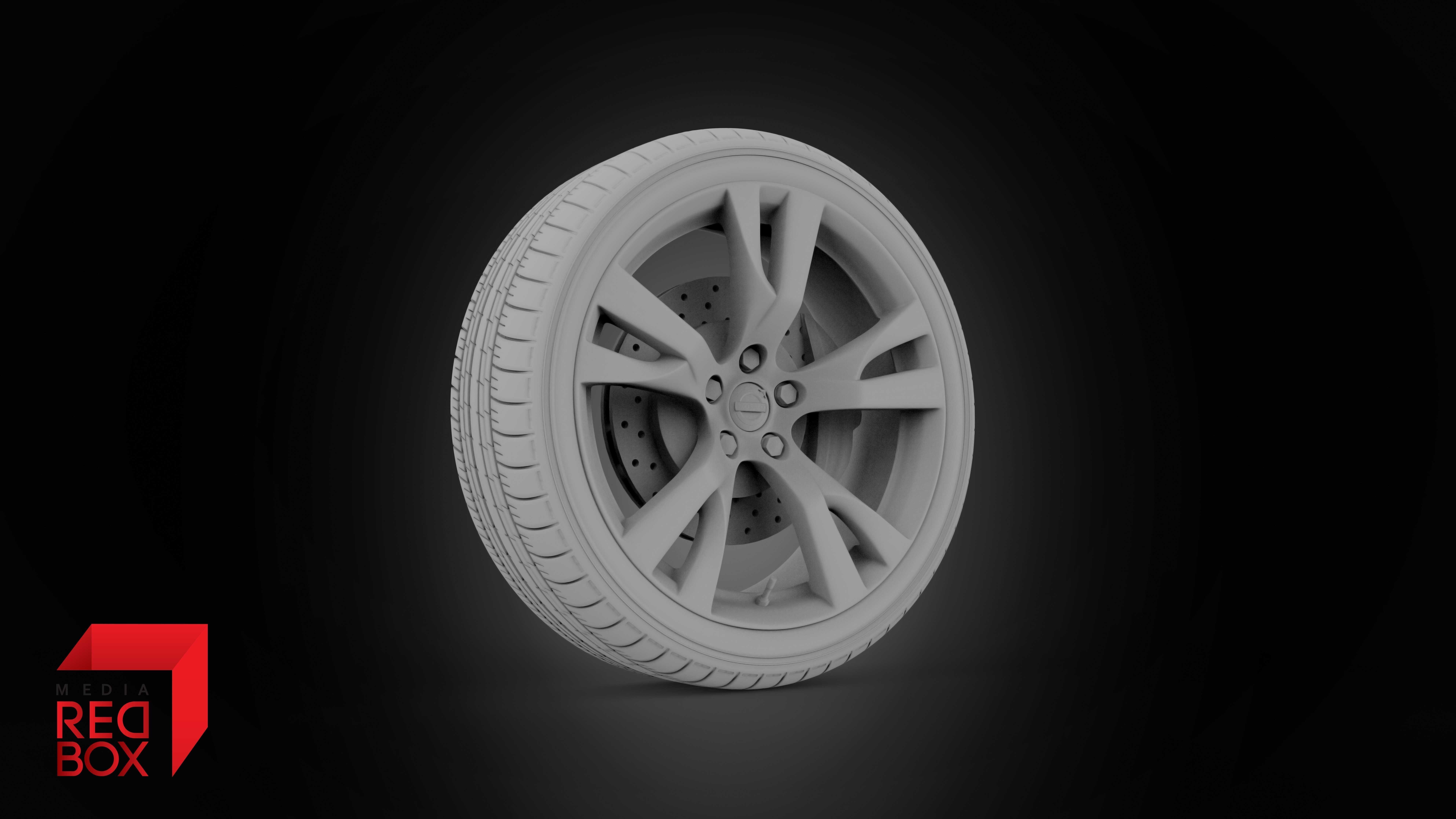 Wheel Automotive hd model render ready in vray 3D model | CGTrader