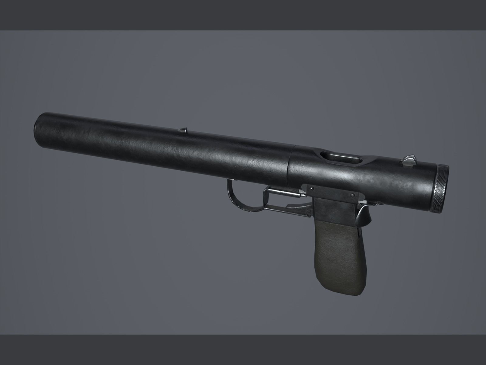 3D model World War II - Welrod Silenced Pistol - PBR and Game Ready VR ...