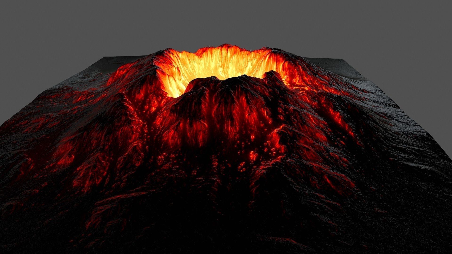 3D model Volcano VR / AR / low-poly | CGTrader
