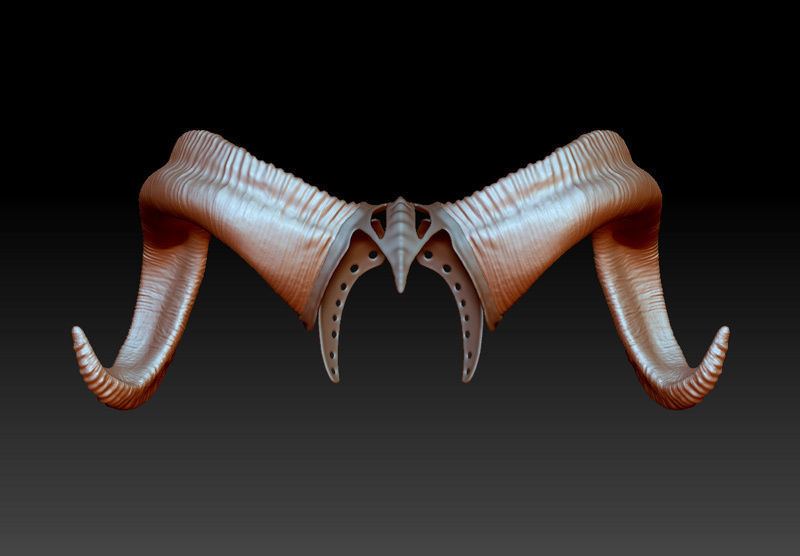 The horns pair of pans labyrinth 3D model 3D printable | CGTrader